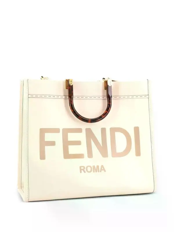 Fendi Sunshine Shopper Leather Medium Tote Bag