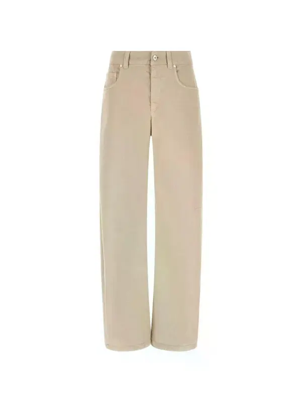 Brunello Cucinelli Wide-leg Garment-dyed Trousers