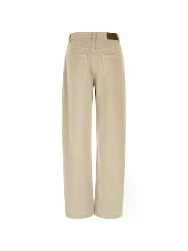 Brunello Cucinelli Wide-leg Garment-dyed Trousers