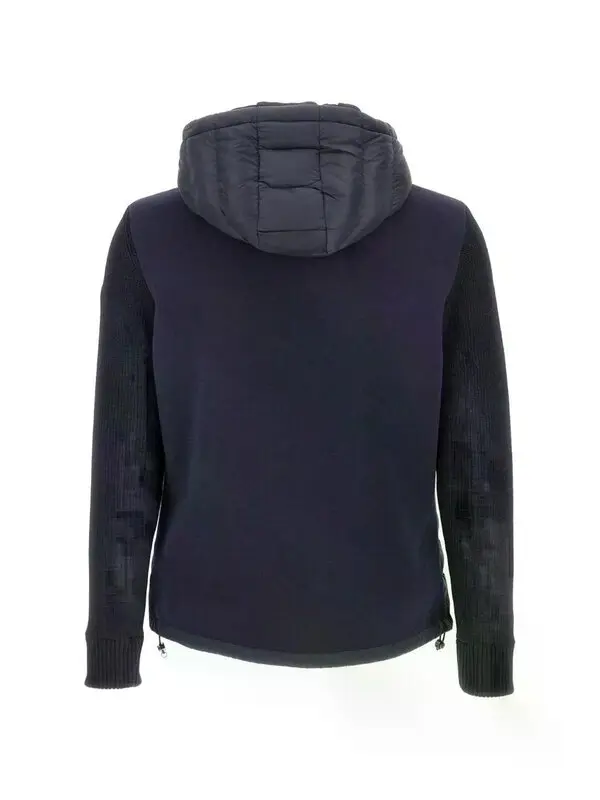 COLMAR Quilted Knit-sleeve Hooded Jacket
