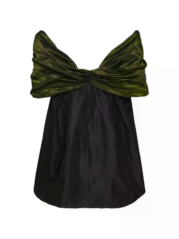 Simone Rocha Gathered Bow Top - Black