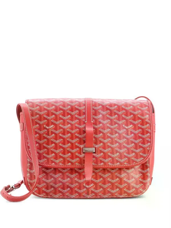 Goyard Belvedere Ii Messenger Bag Coated Canvas Mm Crossbody Bag - Red