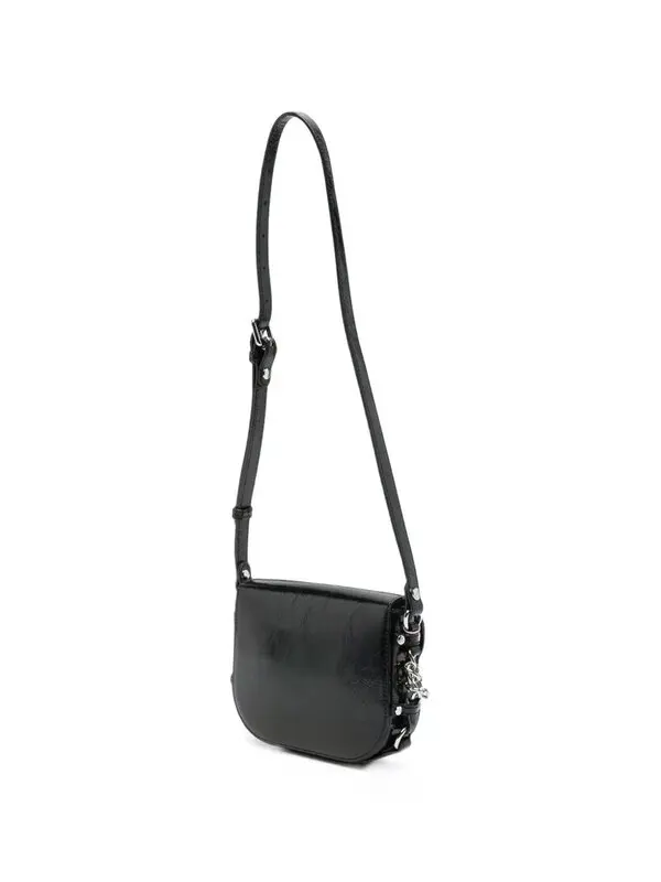 VIVIENNE WESTWOOD Orb-plaque Crinkled-finish Shoulder Bag