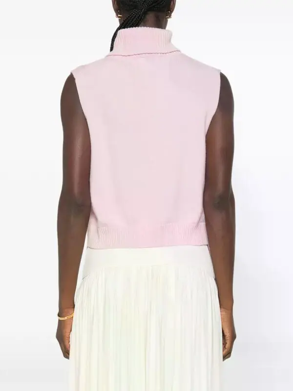 JIL SANDER High-neck Split-collar Gilet - Pink