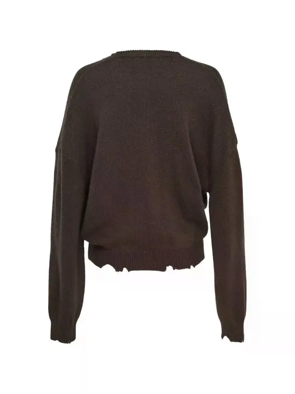 OPEN YY Criss-cross Distressed Sweater
