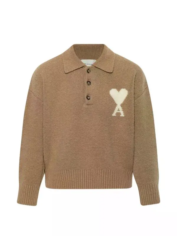 AMI Paris De Coeur Polo Sweater
