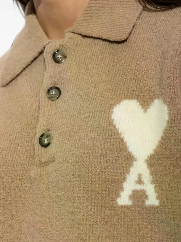 AMI Paris De Coeur Polo Sweater