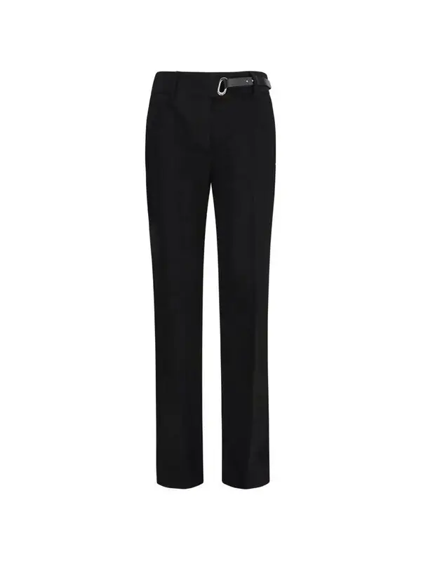 Sportmax Belted Straight-leg Trousers - Black
