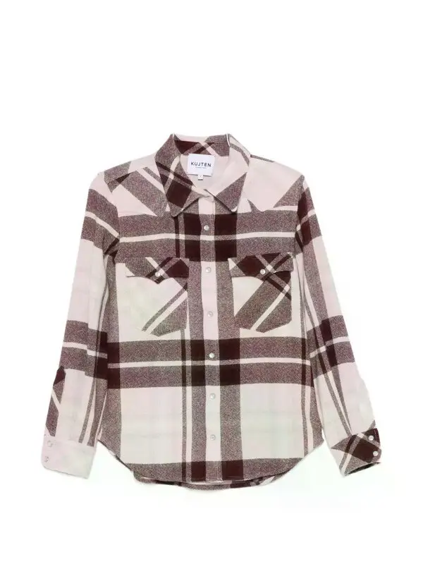 KUJTEN Lumber Check-pattern Button-down Shirt