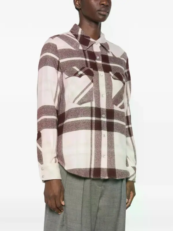 KUJTEN Lumber Check-pattern Button-down Shirt