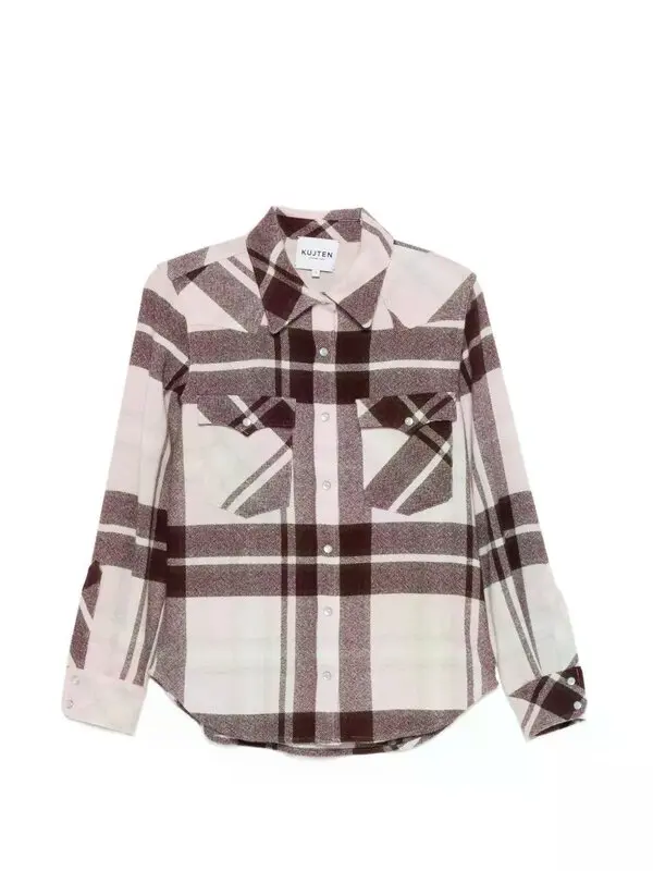 KUJTEN Lumber Check-pattern Button-down Shirt