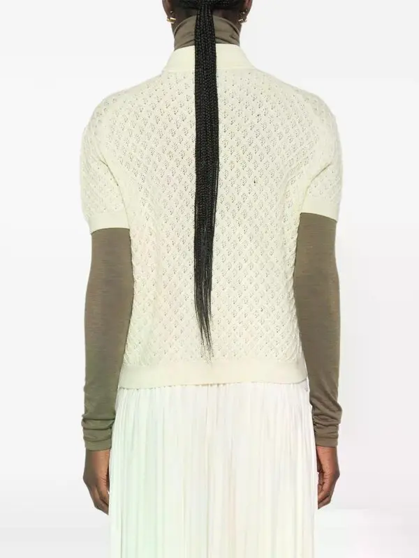 JIL SANDER Pointelle-knit Polo Shirt