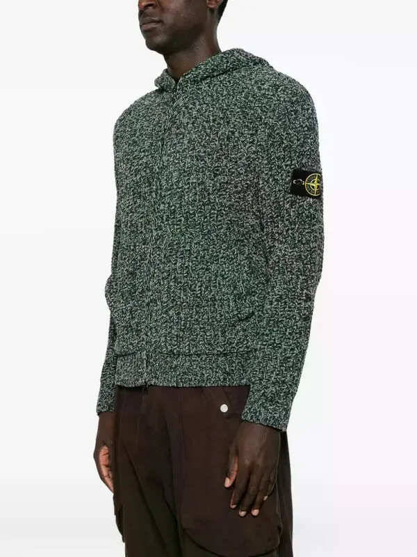 Stone Island Logo-patch Zip-up Hoodie
