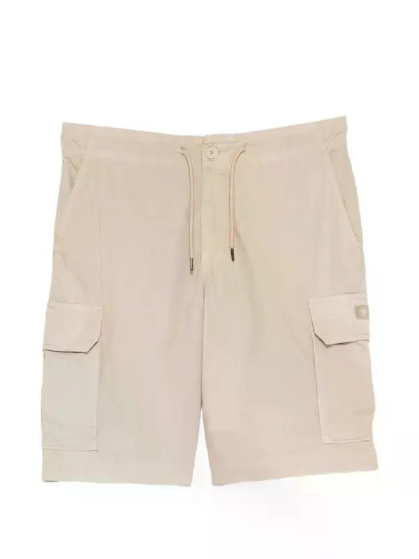 Emporio Armani Logo-patch Shorts - Neutrals