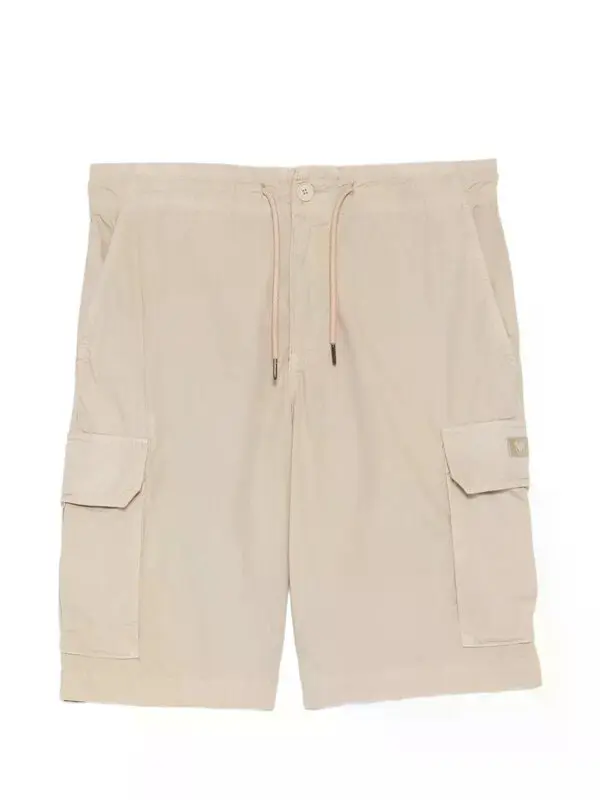 Emporio Armani Logo-patch Shorts - Neutrals