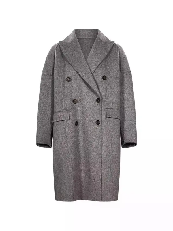 Brunello Cucinelli Double-breasted Drop-shoulder Cashmere Coat