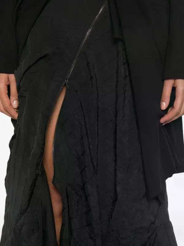 LEON EMANUEL BLANCK Distortion Asymmetric-zip Skirt