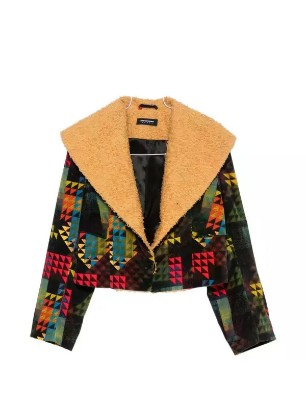 KIKO KOSTADINOV Abstract-check Jacket - Black