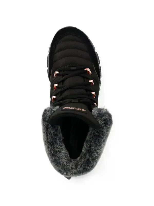 Sketchers Quilted Fur Trim Sneakers