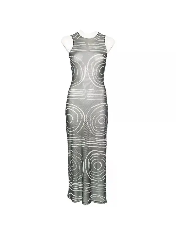 Eckhaus Latta Gesture Graphic-print Maxi Dress