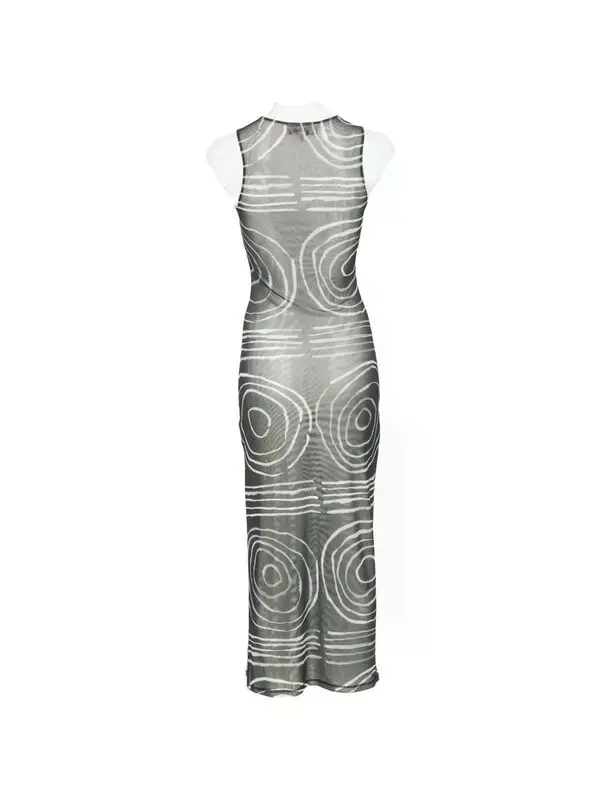 Eckhaus Latta Gesture Graphic-print Maxi Dress