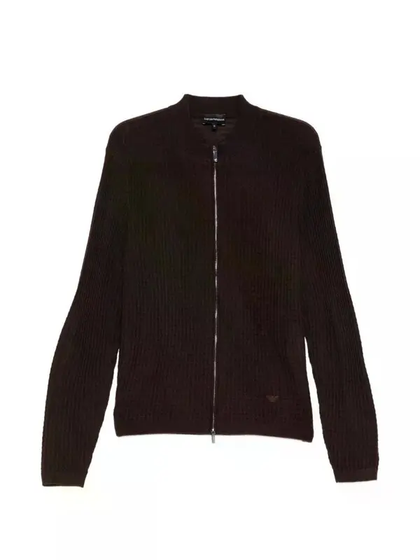 Emporio Armani Waffle-knit Cardigan