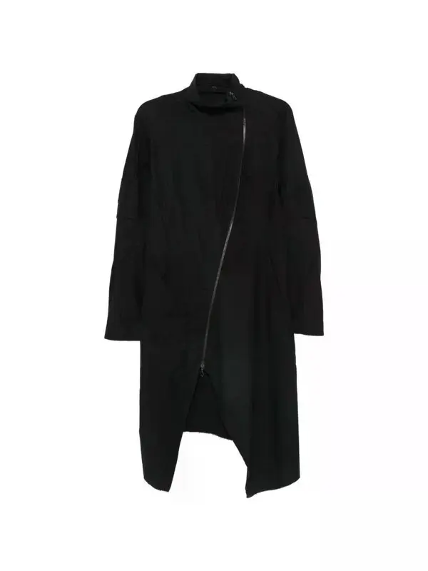 LEON EMANUEL BLANCK Asymmetric Zip-up Coat - Black