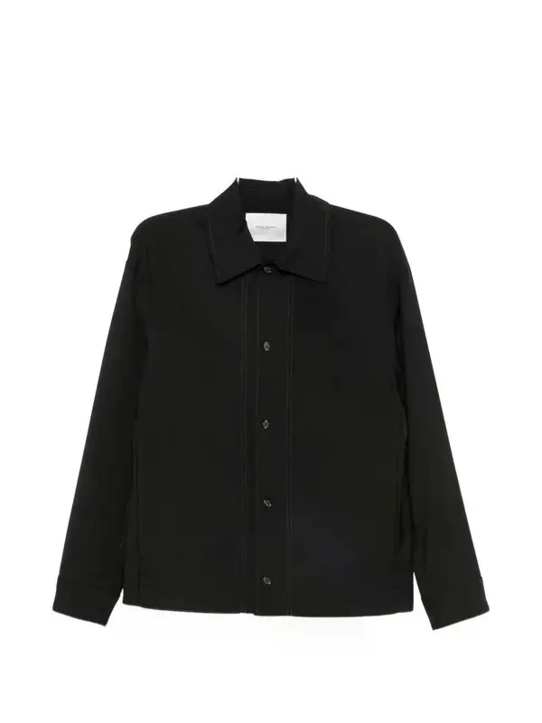 PAOLO PECORA Contrast-stitch Long-sleeve Shirt