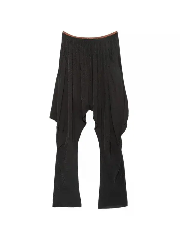 KIKO KOSTADINOV Textured Draped Trousers - Black