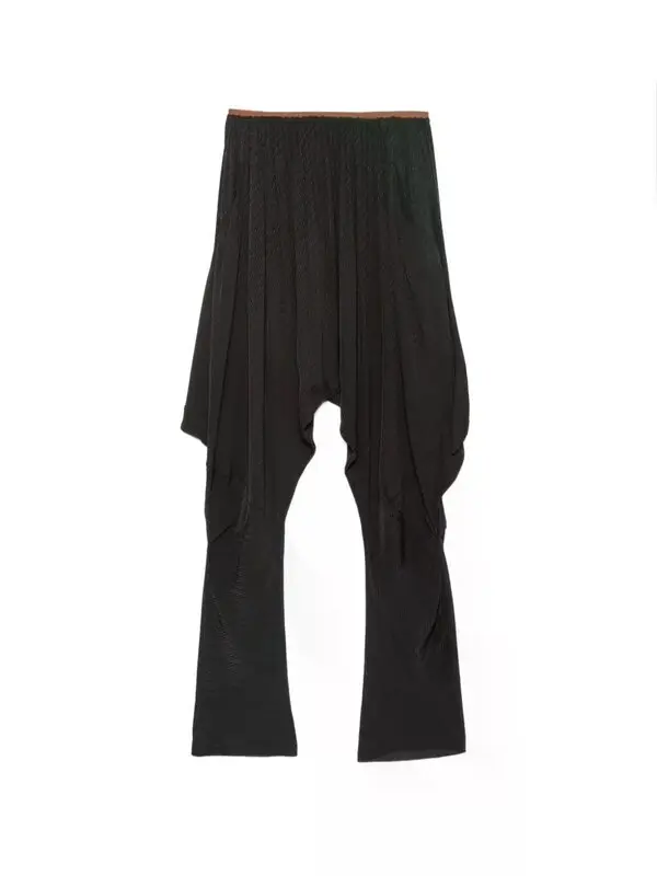 KIKO KOSTADINOV Textured Draped Trousers - Black