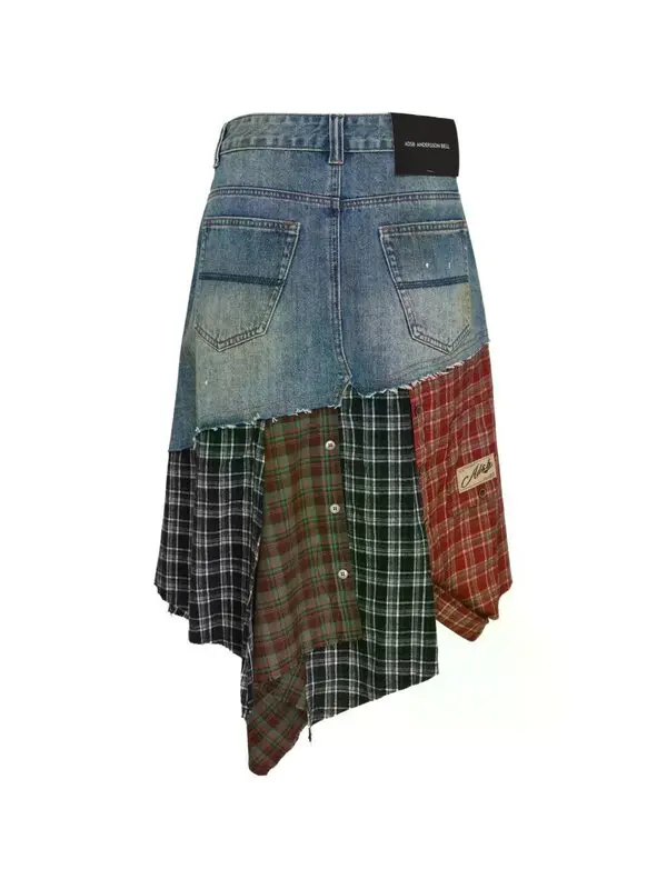 Andersson Bell Plaid Patchwork Midi Skirt