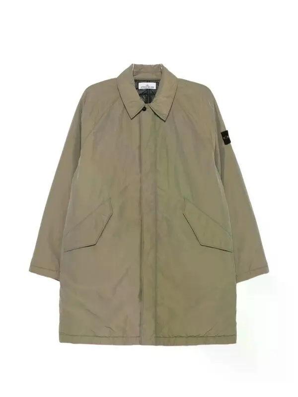 Stone Island Logo-patch Raglan-sleeve Coat