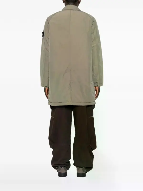 Stone Island Logo-patch Raglan-sleeve Coat