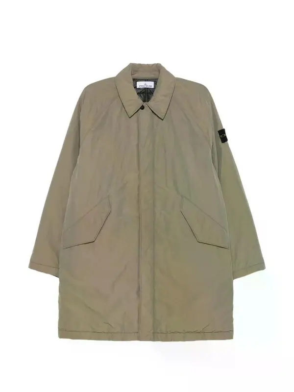 Stone Island Logo-patch Raglan-sleeve Coat