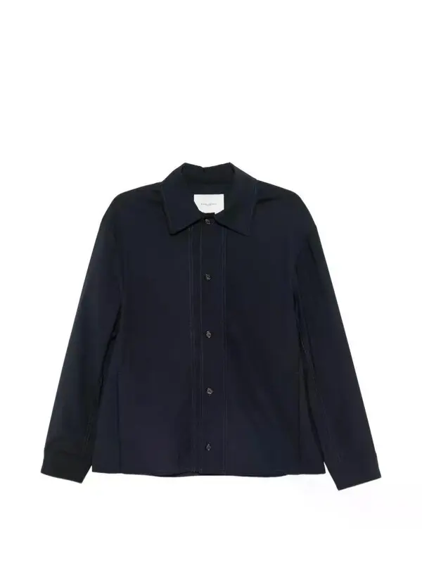 PAOLO PECORA Contrast-stitch Shirt - Blue
