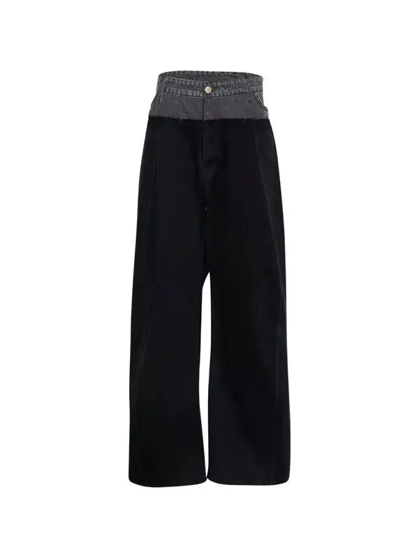 LITKOVSKA Denim Panelled Wide-leg Jeans