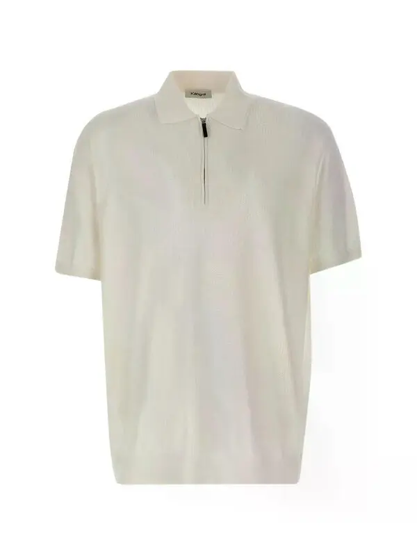 KANGRA Cable-knit Half-zip Polo Shirt