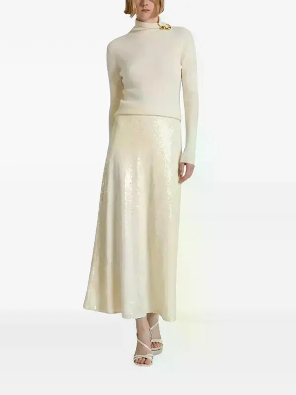 Alberta Ferretti Button-detail High-neck Sweater