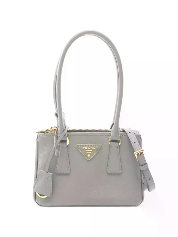 Prada Galleria Saffiano Lux Mini Bag - Grey