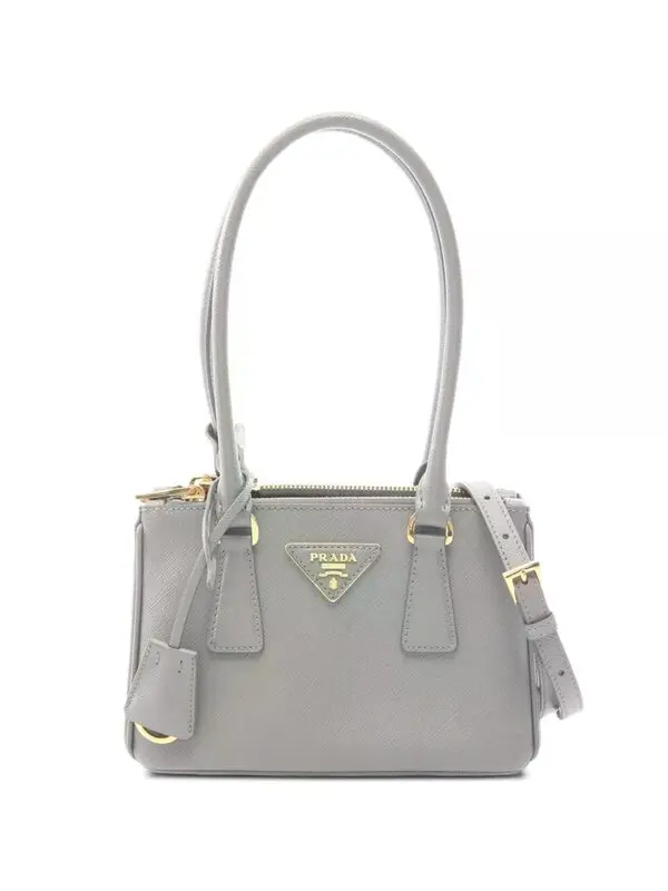 Prada Galleria Saffiano Lux Mini Bag - Grey