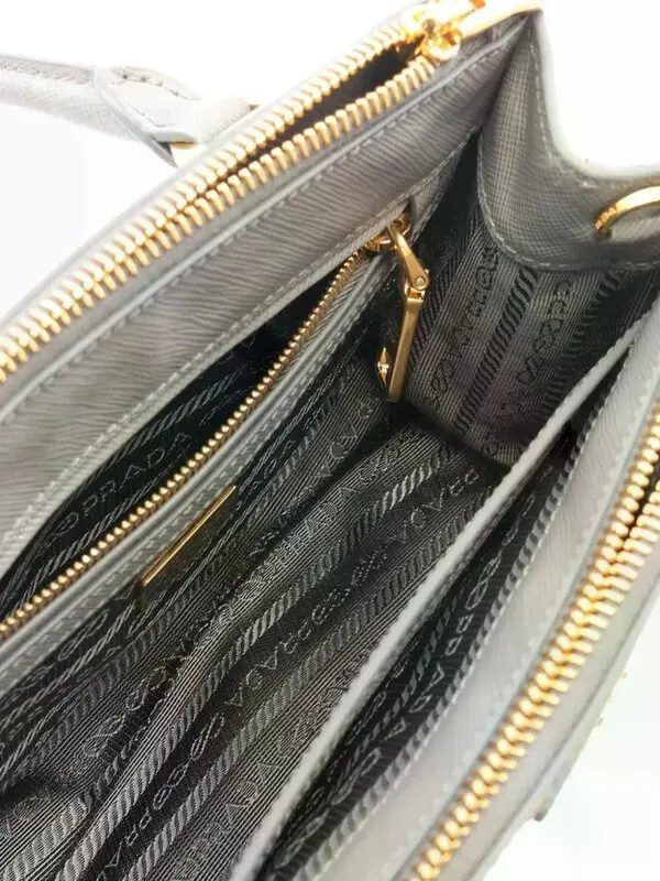 Prada Galleria Saffiano Lux Mini Bag - Grey