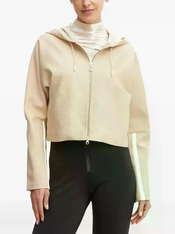 SPORTALM Side-stripe Drawstring Cropped Jacket