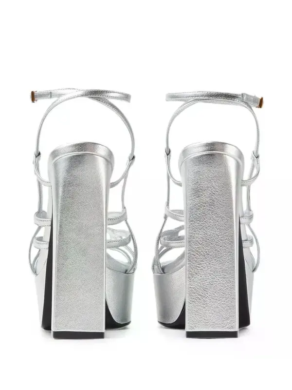 Versace Valentina Metallic Platform Sandals 140 Mm