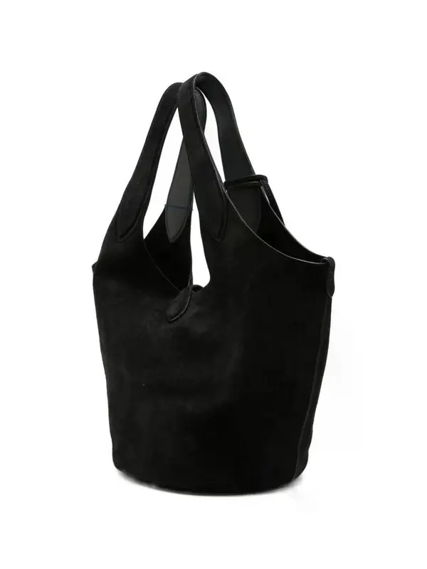 Polo Ralph Lauren Logo-embroidered Suede Tote Bag - Black