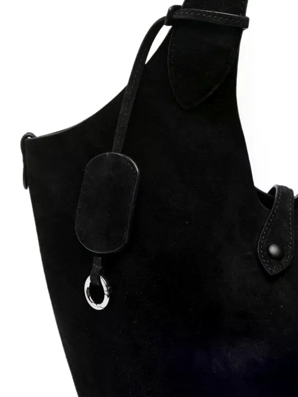 Polo Ralph Lauren Logo-embroidered Suede Tote Bag - Black