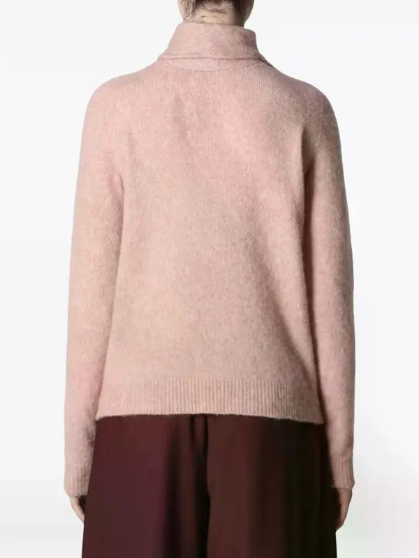 ROBERTO COLLINA Integrated-scarf Fine-knit Sweater