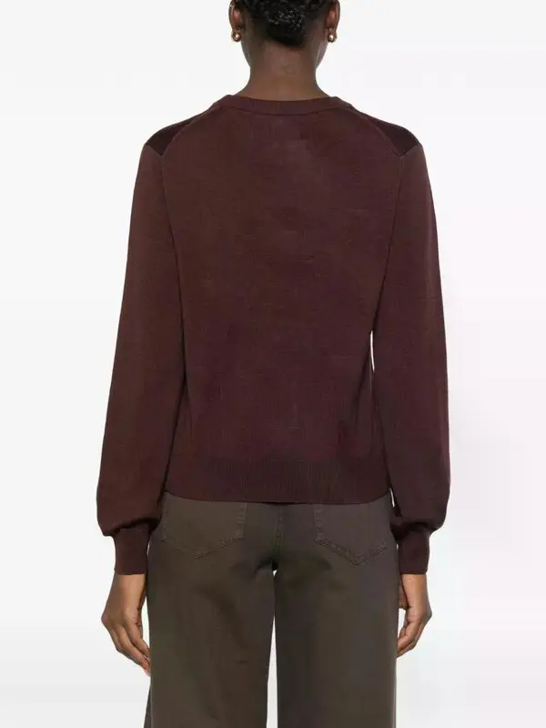 Maison Kitsuné Fox-patch Crew-neck Pullover
