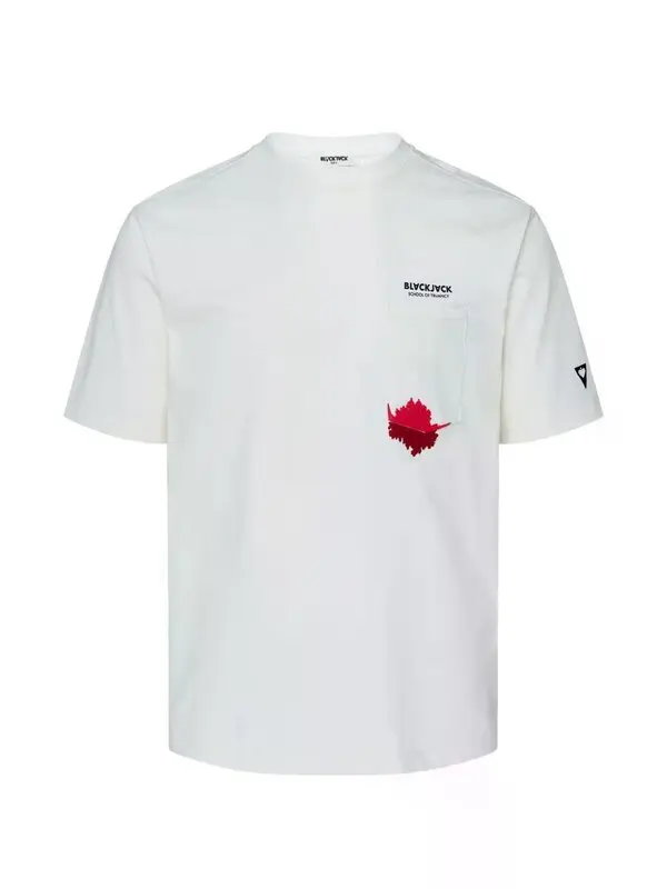 BLACKJACK Red Ink Logo-print Pocket T-shirt