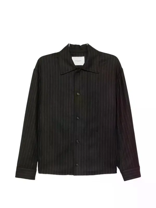 PAOLO PECORA Pinstripe-pattern Long-sleeve Shirt