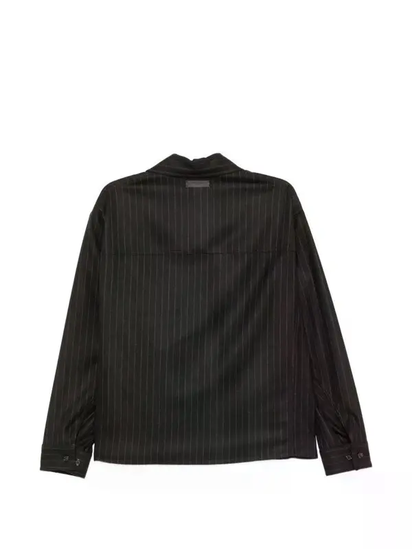 PAOLO PECORA Pinstripe-pattern Long-sleeve Shirt